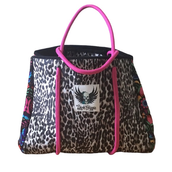 Dark Hippie | Bags | Dark Hippie The Sheba Leopard Print Floral ...